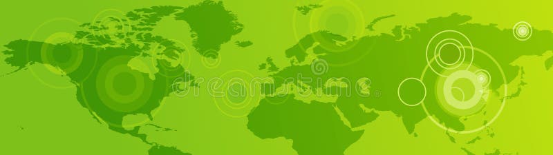 Retro Web Header / World Map Stock Illustration - Illustration of ...