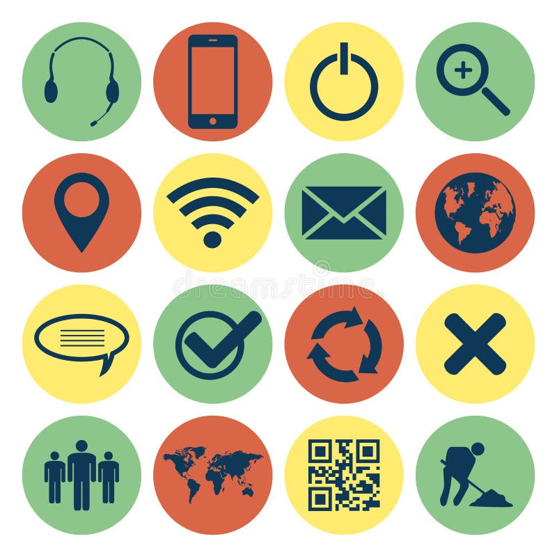 Web Icons in Retro-Style stock vector. Illustration of discussion ...