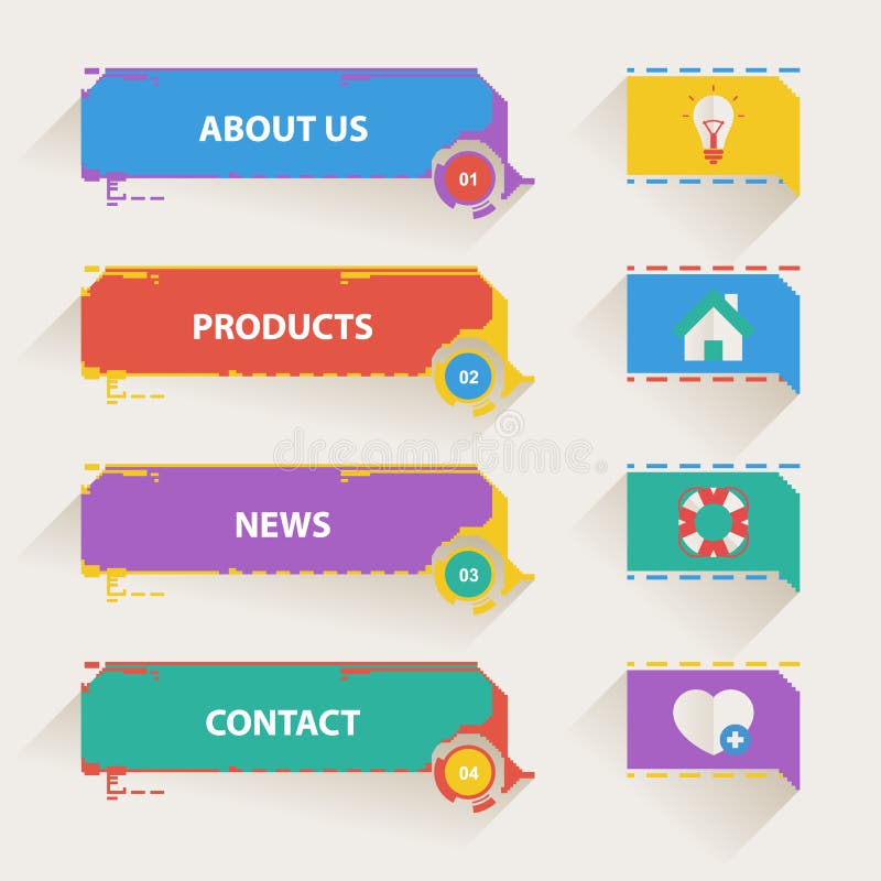 Web navigation templates stock vector. Illustration of corporate - 7884179