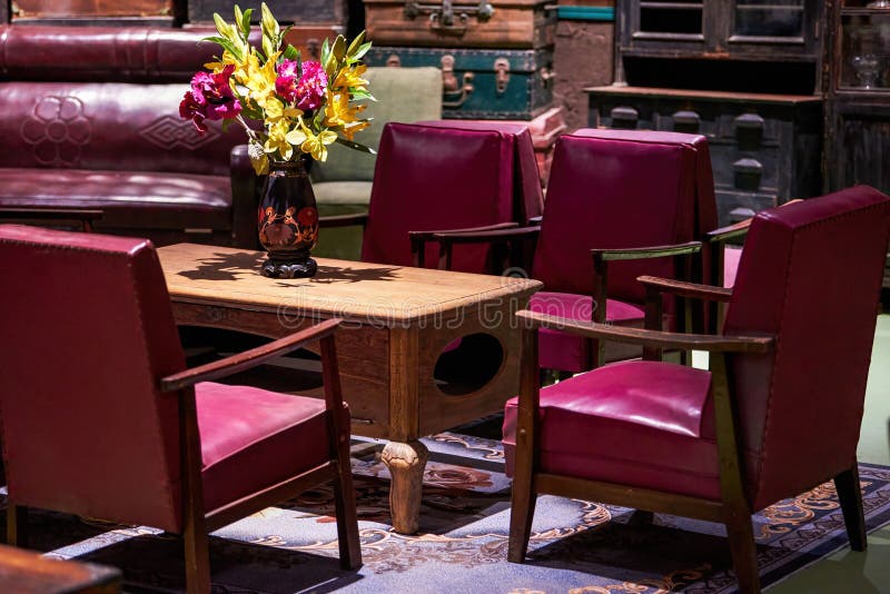 Retro Western-style Single Sofa Close-up Stock Photo - Image of design ...