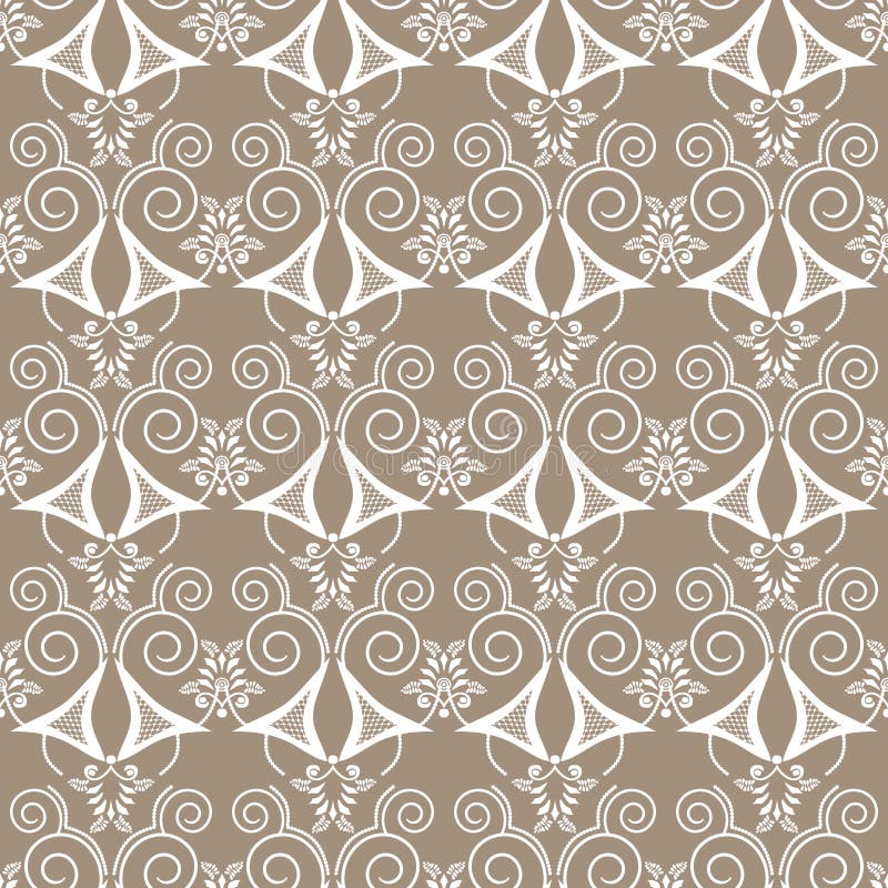 Retro White Elements Background Abstract Geometric Seamless Patt Stock ...