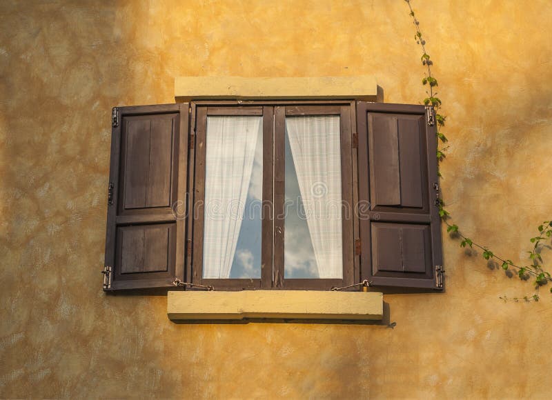 Retro window stock photo. Image of europe, house, facade - 26298384