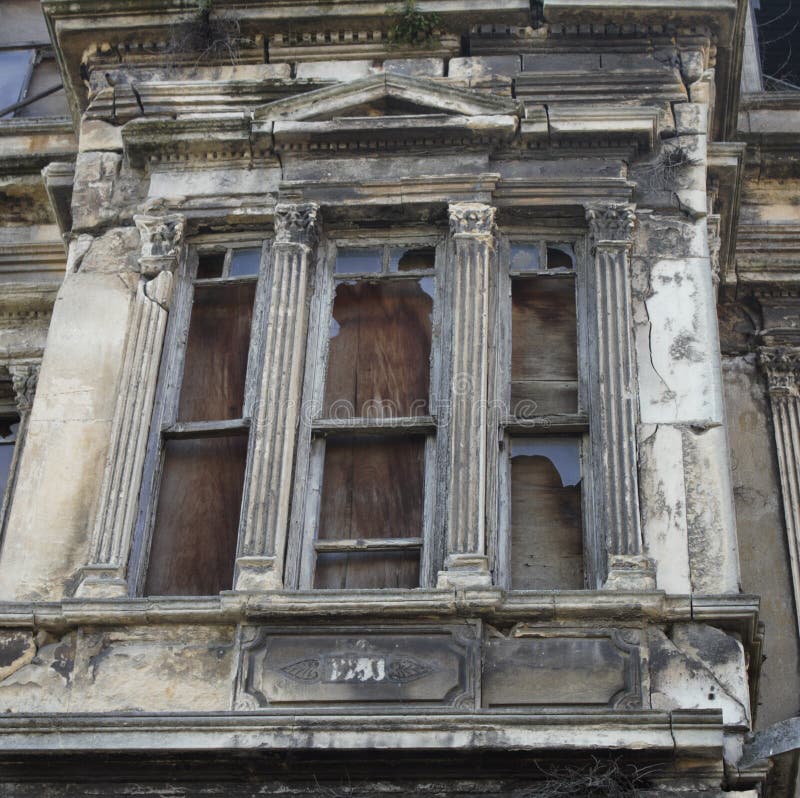 Retro Window Scene with Column, Stock Photo - Image of fashioned ...