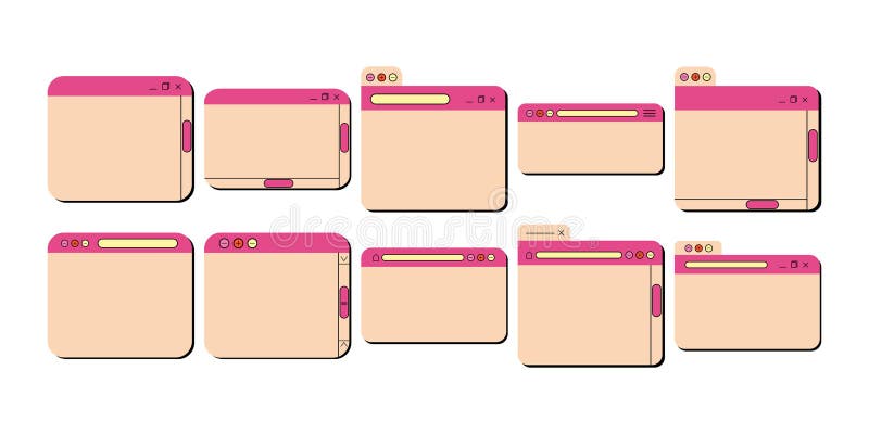 Retro Windows Frame stock illustration. Illustration of text - 385120002