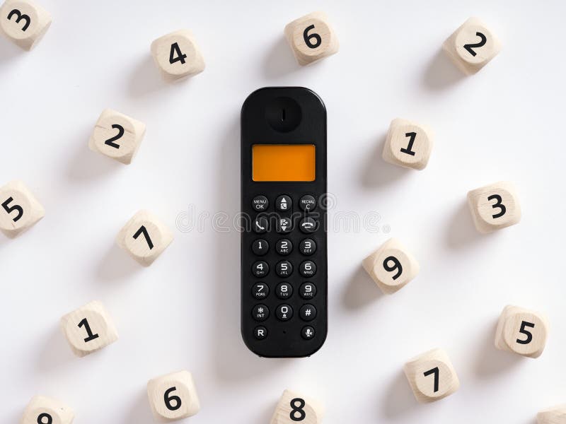 Retro Wireless Phone or Telephone with Numbers Around it Stock Photo ...
