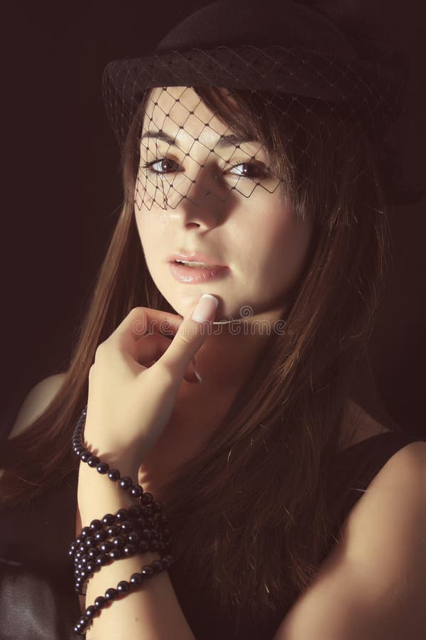 Retro Woman stock photo. Image of elegance, posed, posing - 23781396