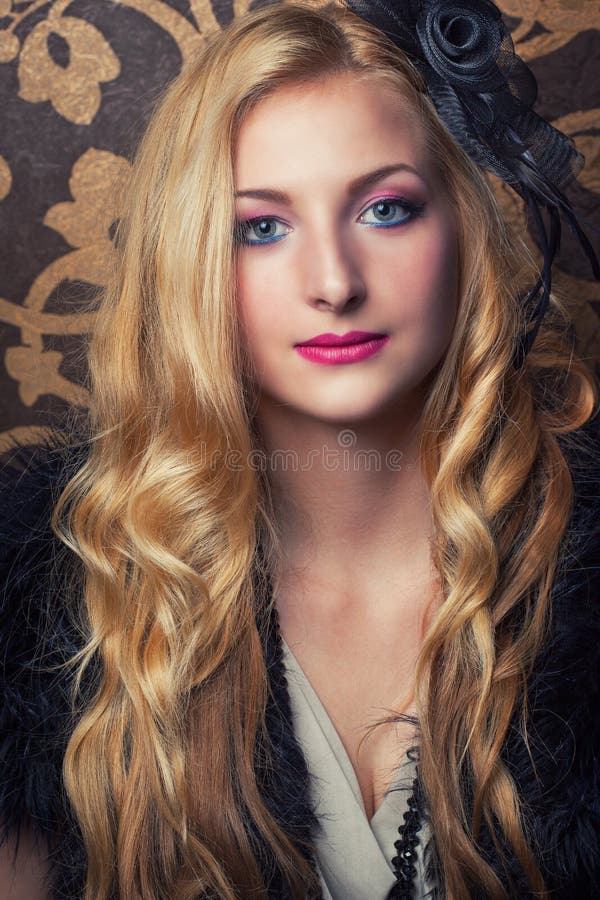 Retro woman stock image. Image of model, glamour, face - 41597901