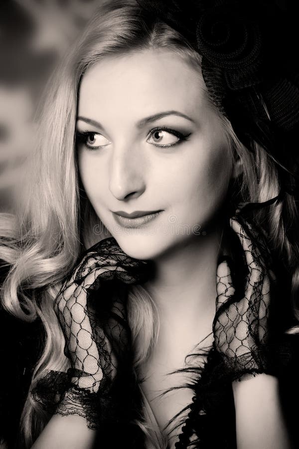 Retro woman stock image. Image of glamour, classic, fashion - 41597927