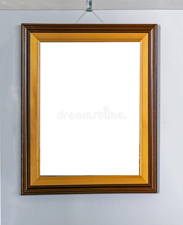 Retro wooden empty frame stock image. Image of hanging - 298142003