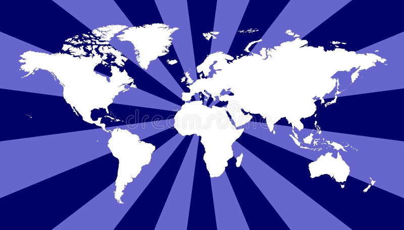 Retro World Map - Cdr Format Stock Illustration - Illustration of ...