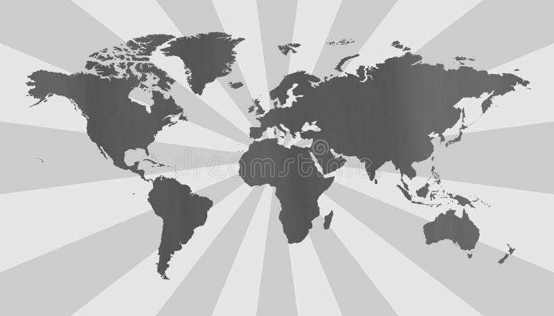 Retro World Map - Cdr Format Stock Vector - Illustration of world ...