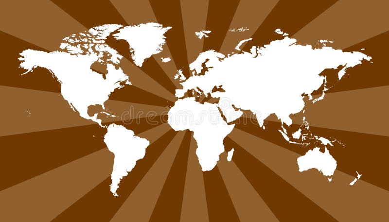 Retro World Map - Cdr Format Stock Vector - Illustration of color ...