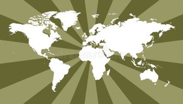 Retro World Map - Cdr Format Stock Vector - Illustration of kaki, world ...