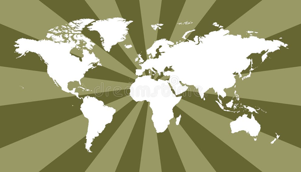 Retro World Map - Cdr Format Stock Vector - Illustration of kaki, world ...