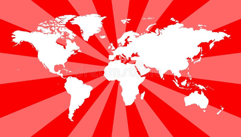 Retro World Map - Cdr Format Stock Vector - Illustration of world ...