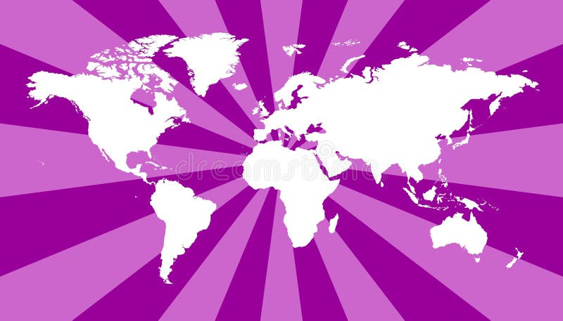 Retro World Map - Cdr Format Stock Vector - Illustration of format ...