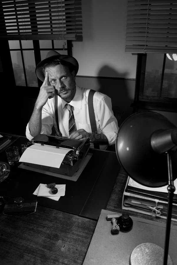 1950s reporter posing stock photo. Image of pensive, confident - 47867440