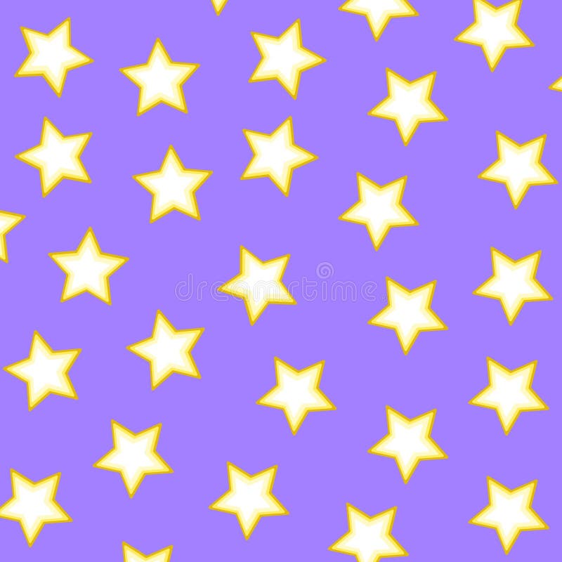 Retro Yellow Hypnotic Stars Pattern with Purple Background Stock ...