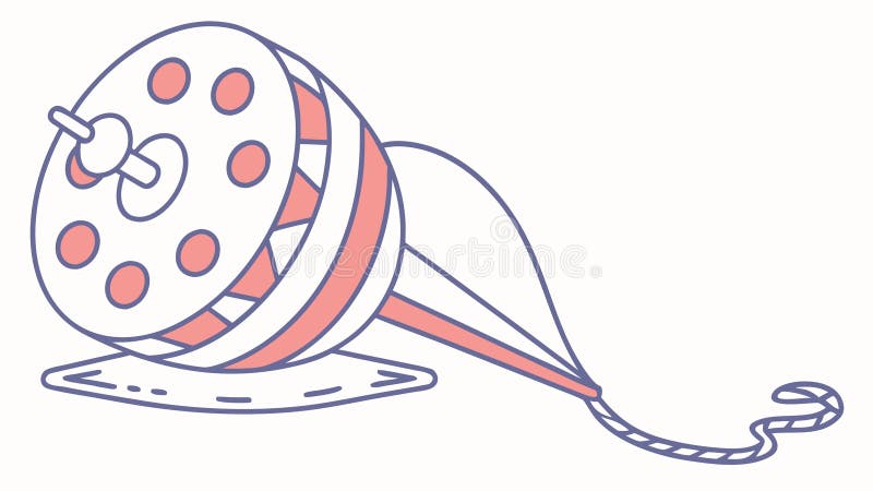 Retro Yo-yo in Motion, Classic Skill Toy Illustration, Vector Design ...