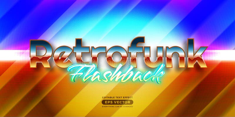 Retrofunk Flashback Editable Text Effect Style with Vibrant Theme ...