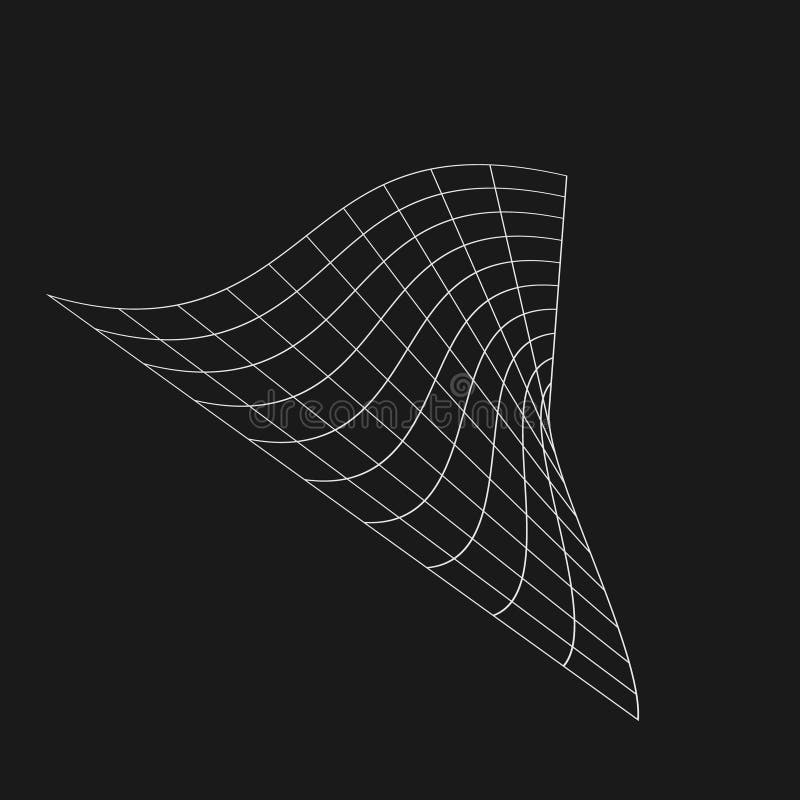 Retrofuturistic Cyberpunk Perspective Liquid Distorted Grid Cyber