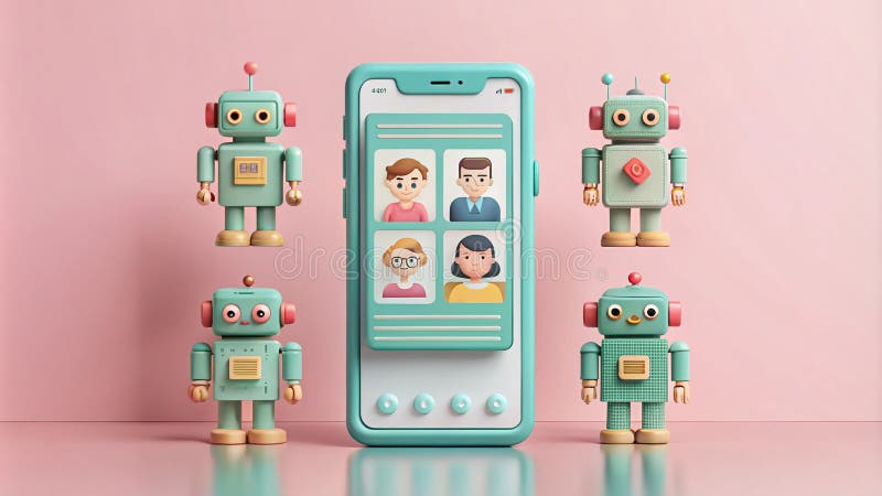 A RetroFuturistic Instant Messaging Platform Whimsical Vintage Chatbots ...