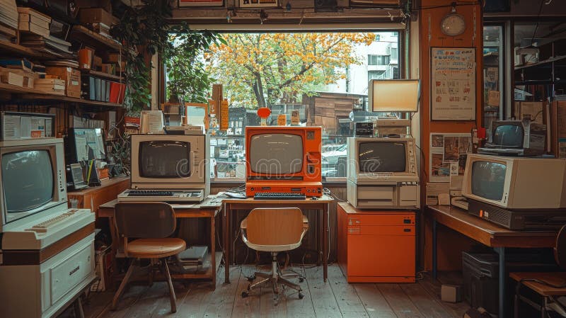 A Retrofuturistic Office from the 70s Complete with Vintage Computers ...