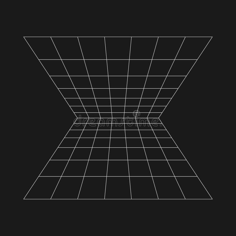 Retrofuturistic Perspective Grid Extending Into The Horizon Cyber