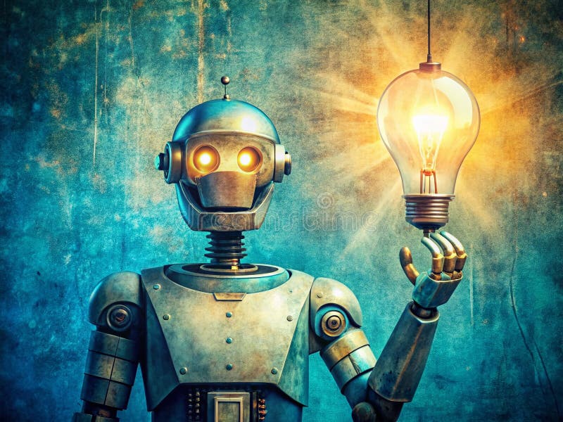 Retrofuturistic Robot AI a Glimpse into Abstract Creativity and ...