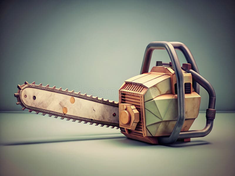 A RetroInspired Low Poly 3D Chainsaw Detailed and Ready for Digital ...