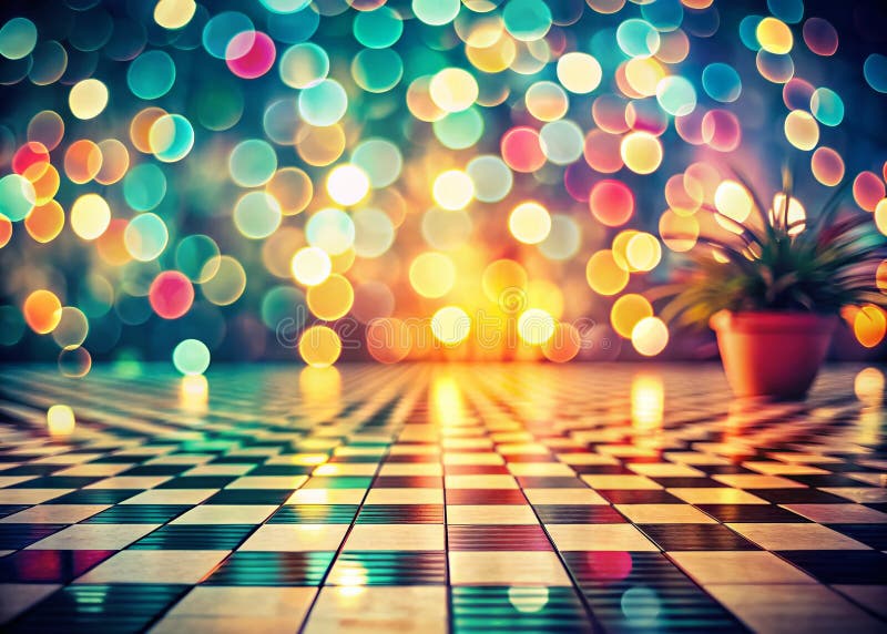 Retrospective MidCentury Modern Abstract Background a Mosaic Design ...