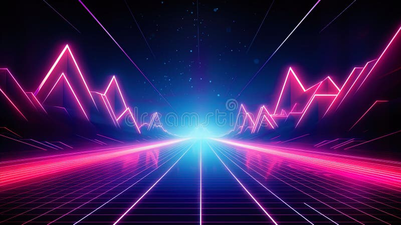 Retrostyle Lines and Points in the Style of the 80s Stock Photo - Image ...