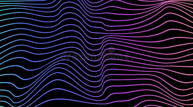 Retrowave Abstract Background. Trippy Psychedelic Backdrop with Glitch ...
