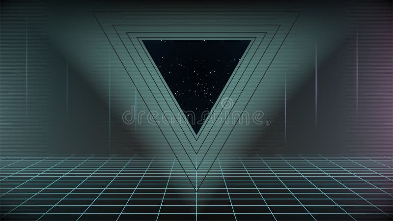 Retrowave Background. Synthwave 80s Style Stock Vector - Illustration ...