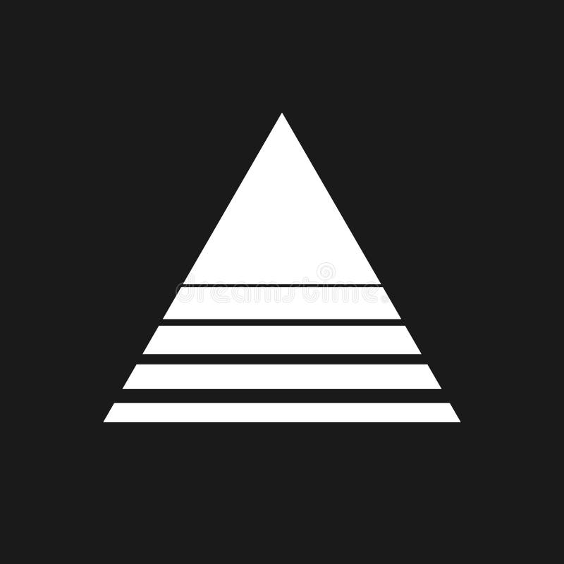 Retrowave Striped Triangle 1980s Style. Synthwave Black and White ...