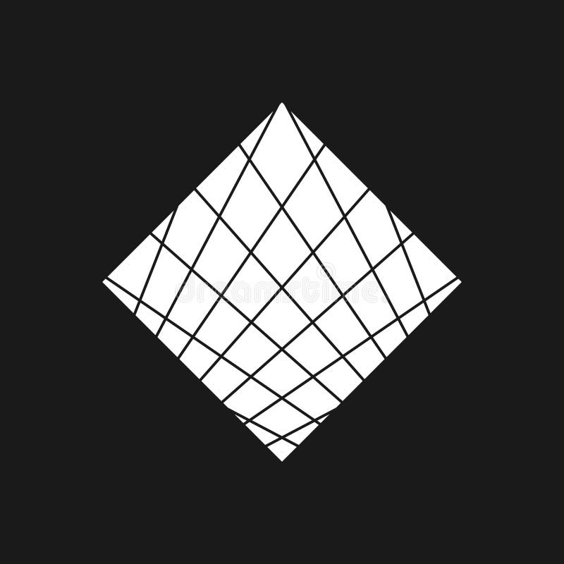 Retrowave, Synthwave Rhombus 1980s Style with Perspective Grid Pattern ...