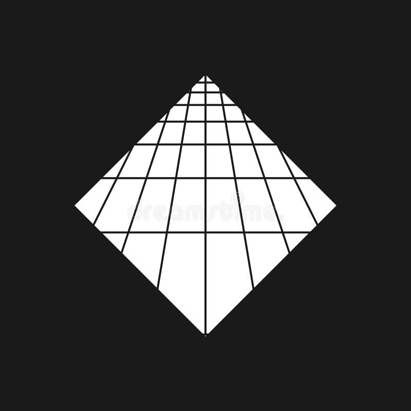 Retrowave, Synthwave Rhombus 1980s Style with Perspective Grid Pattern ...