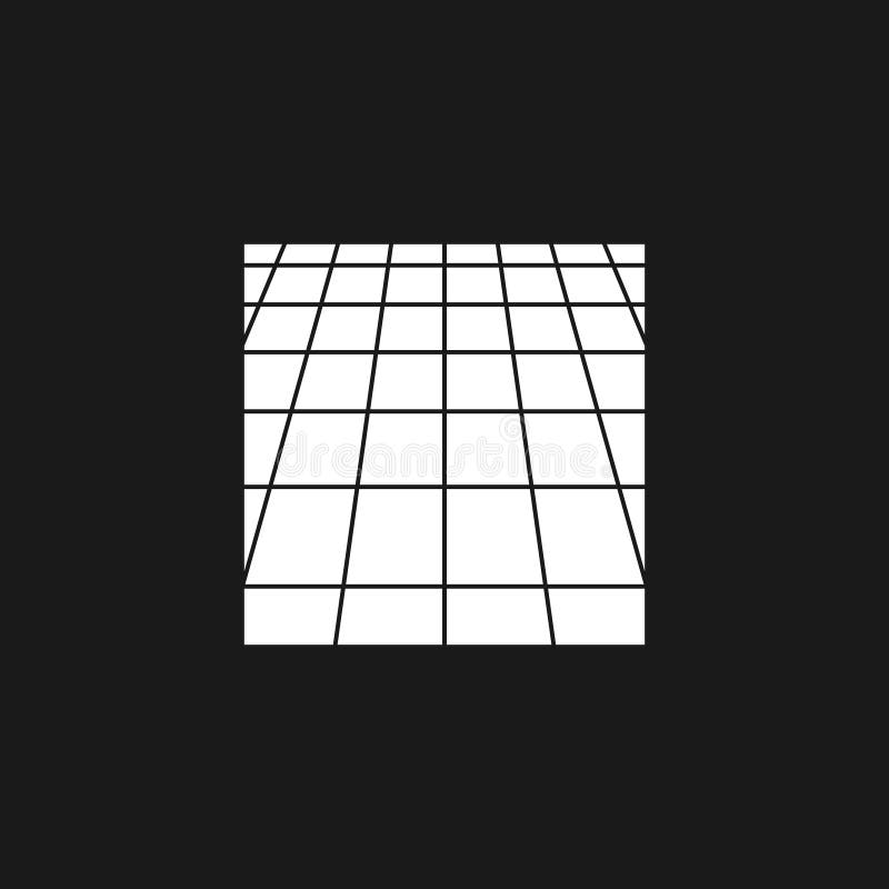 Retrowave, Synthwave Square 1980s Style with Perspective Grid Pattern ...