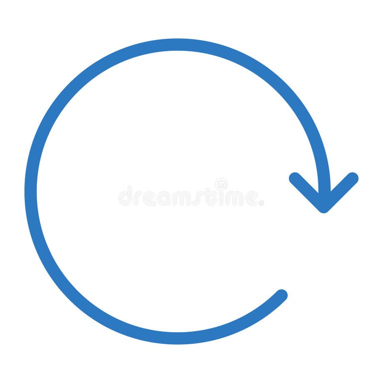 Retry Vector Glyph Flat Icon Stock Vector - Illustration of loop, spin ...