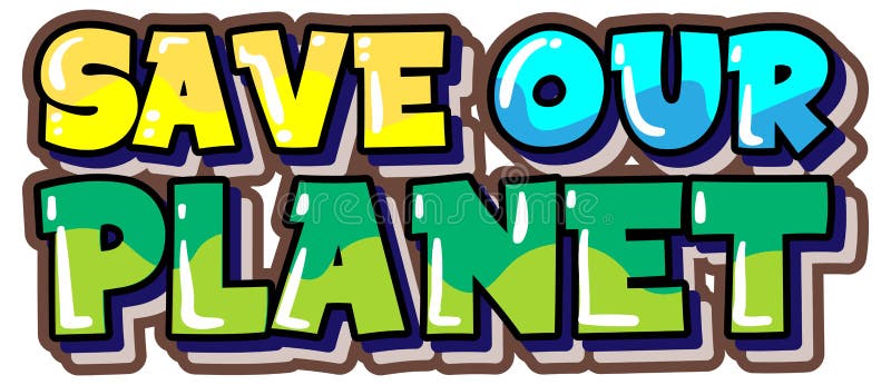 Rettung Unseres Logo-Designs Vektor Abbildung - Illustration von clips ...