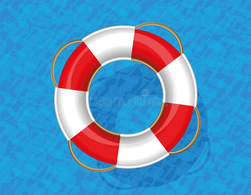 Lifebuoy Rettungsring Gürtel Wasser Vektor Abbildung - Illustration von ...