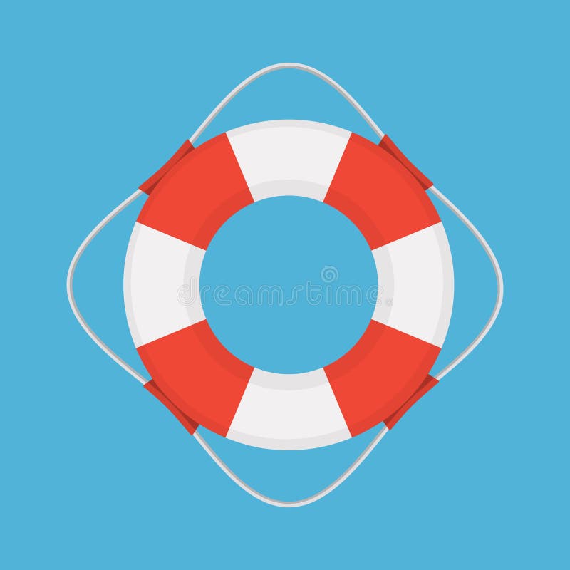 Rettungsring-Vektor-flache Art-Illustration Vektor Abbildung ...