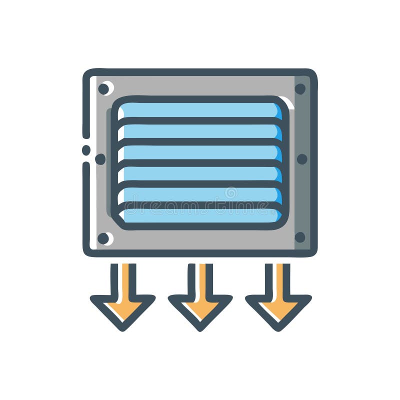Return Air Vent Icon for HVAC Systems Stock Vector - Illustration of home, airflow: 352402905