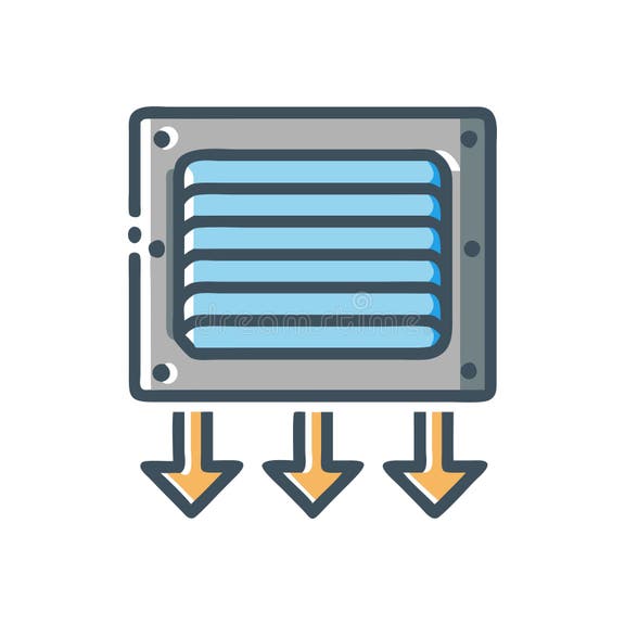 Return Air Vent Icon for HVAC Systems Stock Vector - Illustration of ...