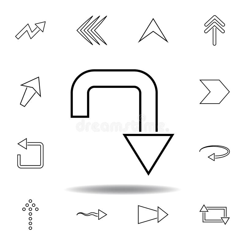 Return Arrow Icon. Thin Line Icons Set for Website Design and ...