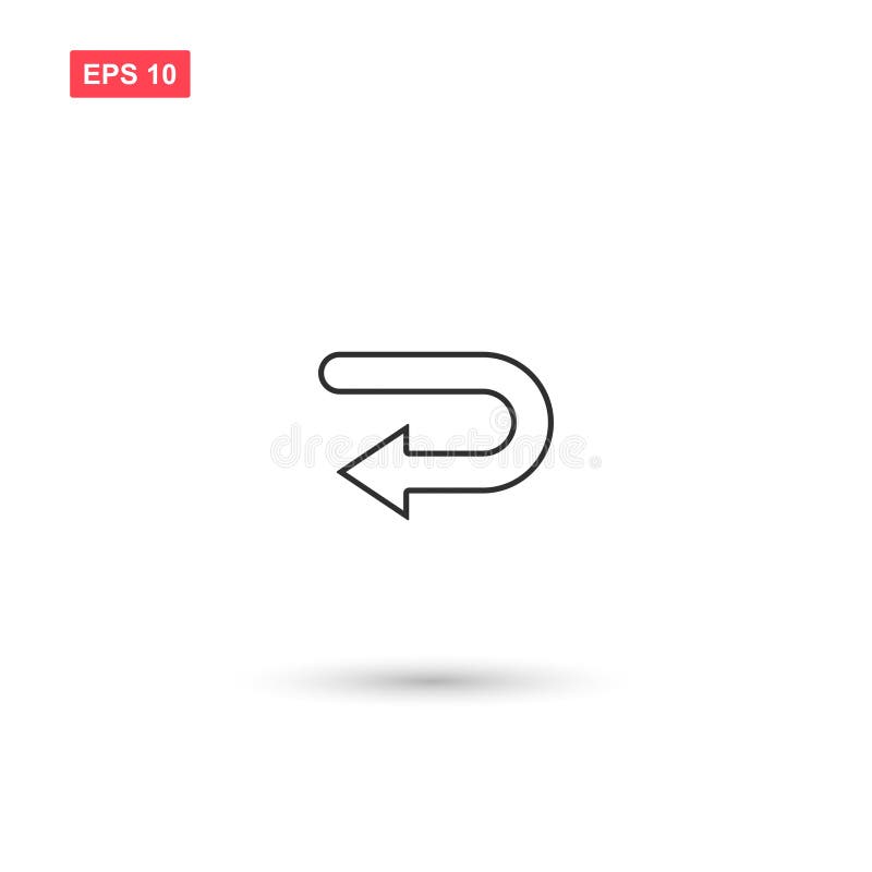 Return Arrow Icon Vector Isolated 3 Stock Vector - Illustration of ...
