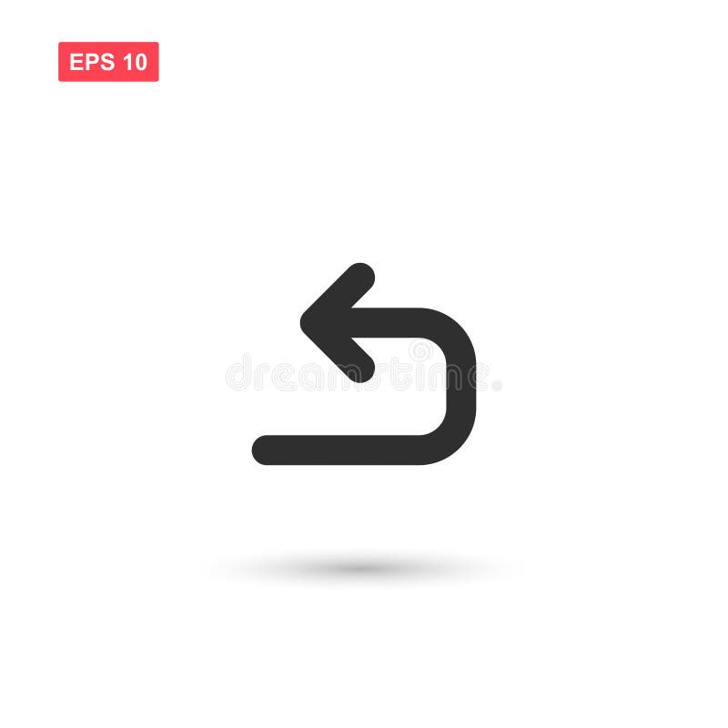 Return Arrow Icon Vector Isolated 5 Stock Vector - Illustration of logo ...