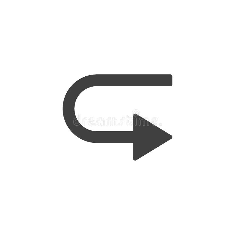 Return arrow vector icon stock vector. Illustration of flat - 248641995