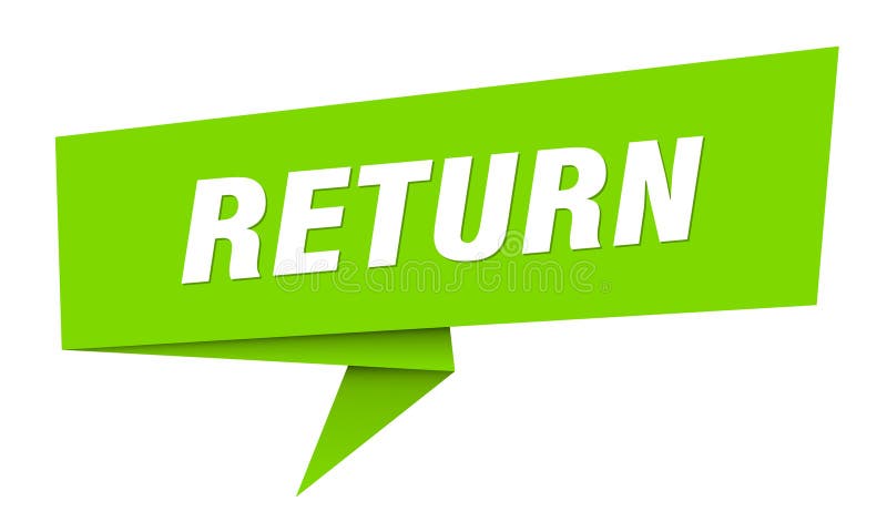 Return Banner. Return Speech Bubble, Label, Sticker, Sign Template ...