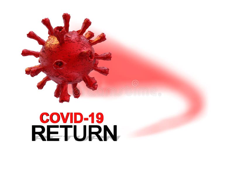 Return Be Back Again Second Phase Covid-19 Coronavirus in Summer - 3d ...